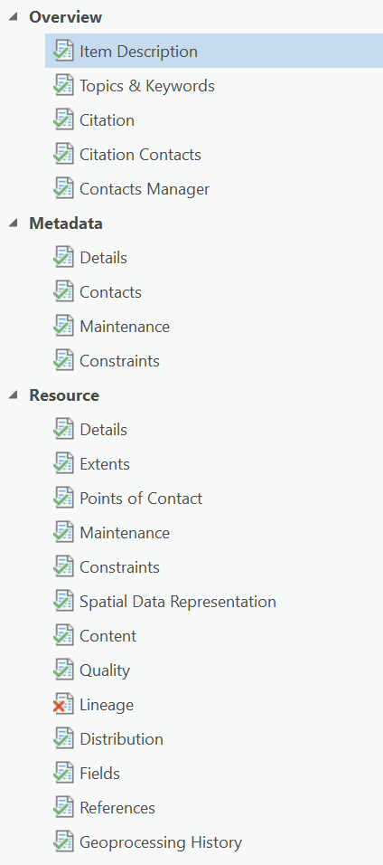 Why am I still showing red X's next to Lineage and... - Esri Community