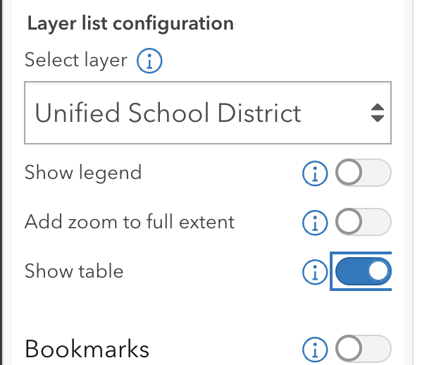 Solved: Sidebar Show Table - Esri Community