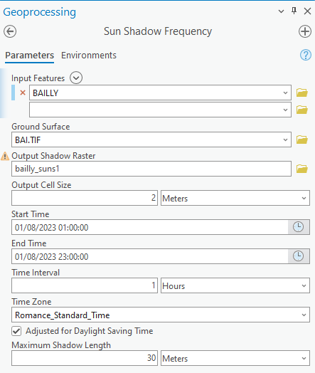 Sun Shadow Frequency - General questions - Esri Community