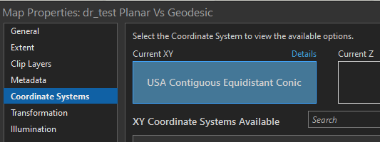 Which Coordinate Systems for a Map in ArcGIS Pro i... - Esri Community