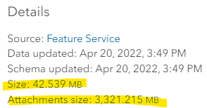 Solved: Query Feature Layer Feature and Attachment Storage - Esri Community