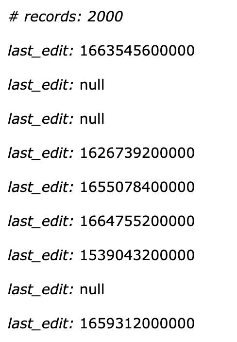 Type of a DATE field changes to number after query - Esri Community