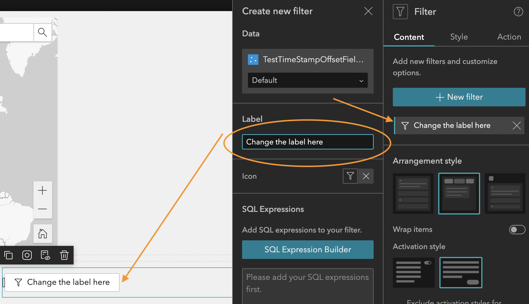 Edit the label in the filter widget - Esri Community