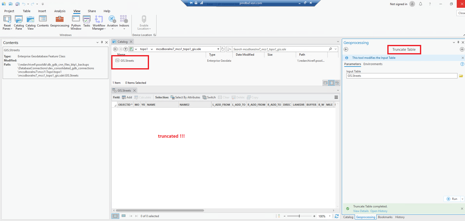 Reset ObjectID when truncating table - Esri Community