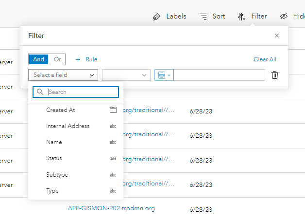 ArcGIS Monitor- Filtering and Sorting- Label Enhan... - Esri Community