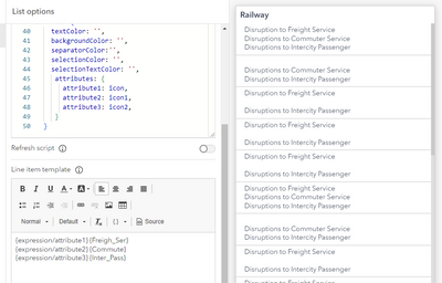 Solved: List widget: changing fields to icons in a list? - Esri Community