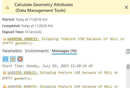 Missing/null geometry attributes for point. - Esri Community