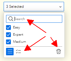 Remove search bar, selection, and trash icon from ... - Esri Community