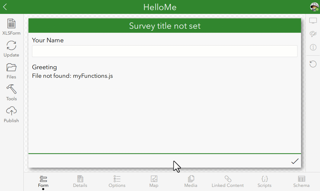 Custom JavaScript functions in Survey123