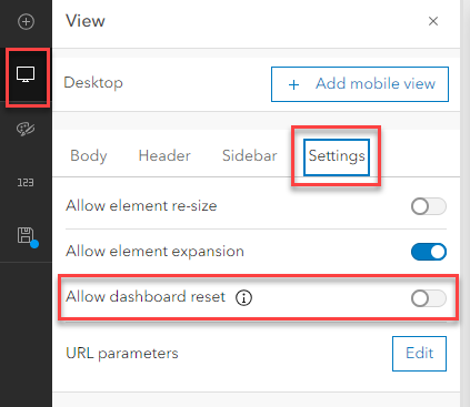 Solved: Cannot access settings in Dashboard - Esri Community