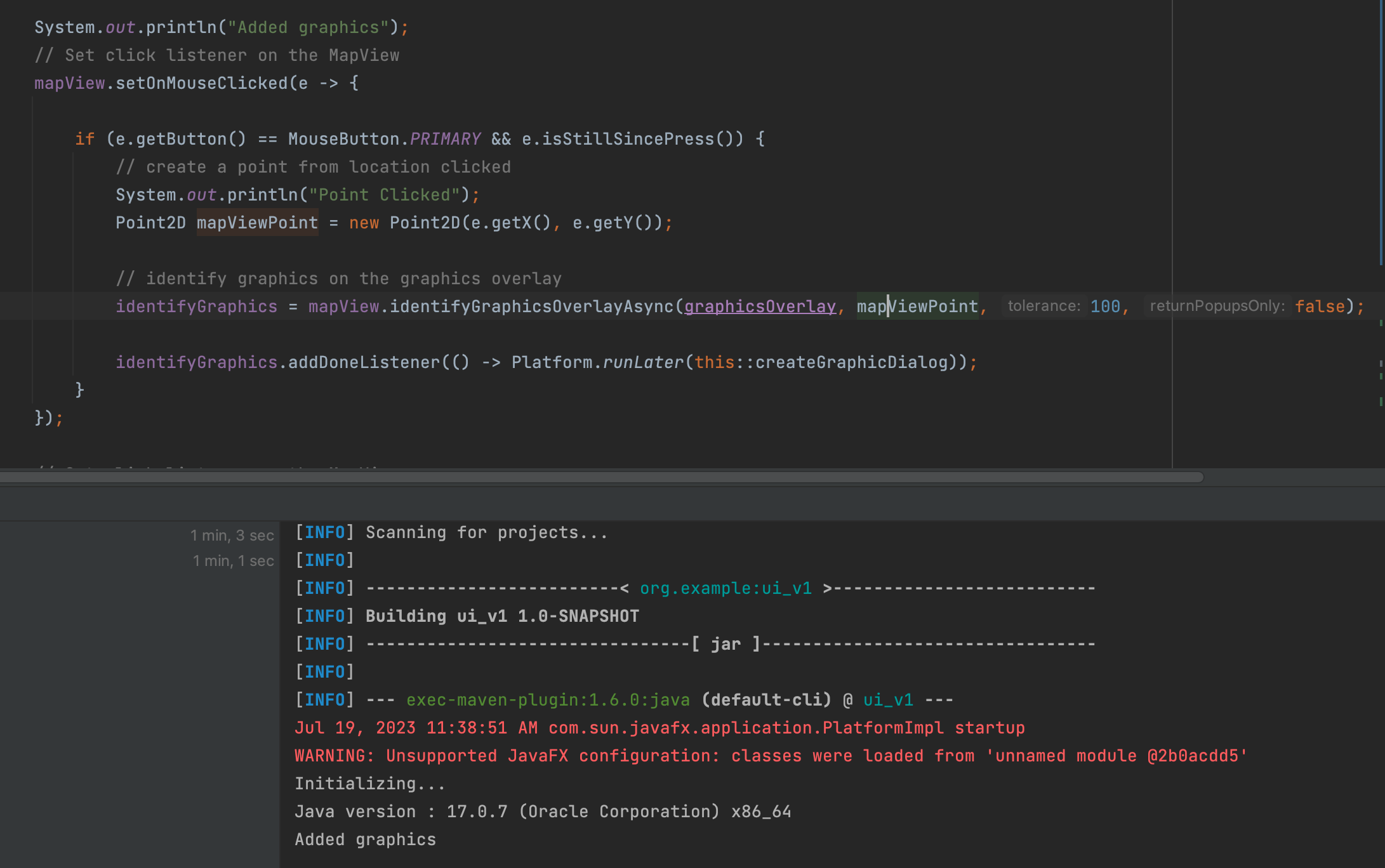 Point in graphic on mapView is not clickable. - Esri Community