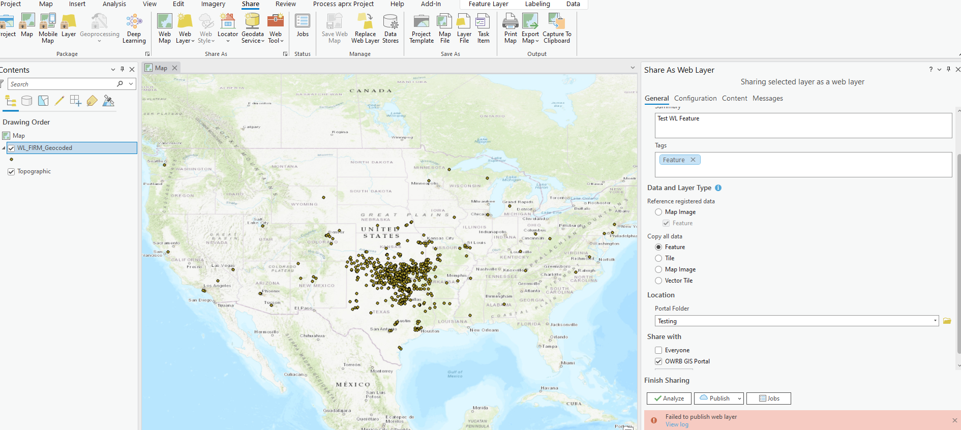 Solved: Publishing ERROR 001369: Failed to create the serv... - Esri Community