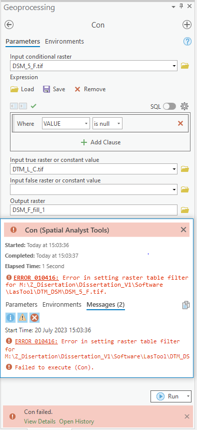 Solved: Fill holes in one raster from values from another ... - Esri ...
