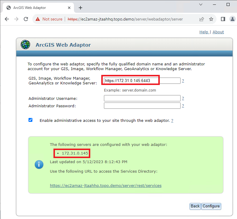 How to update IP adress for ArcGIS Server 10.9.1 - Esri Community