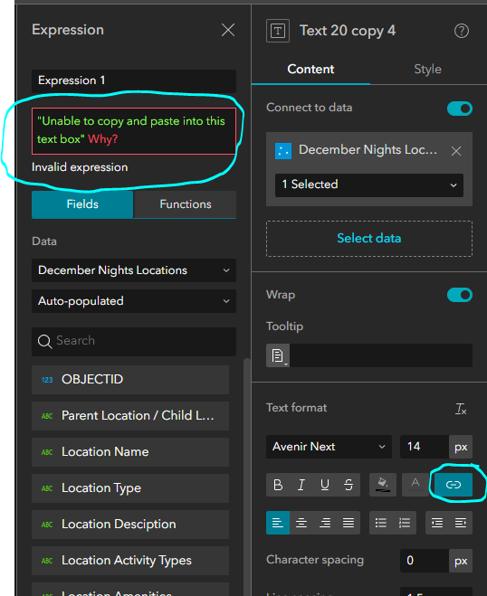 Add Copy and Paste to Expressions in Experience Bu... - Esri Community