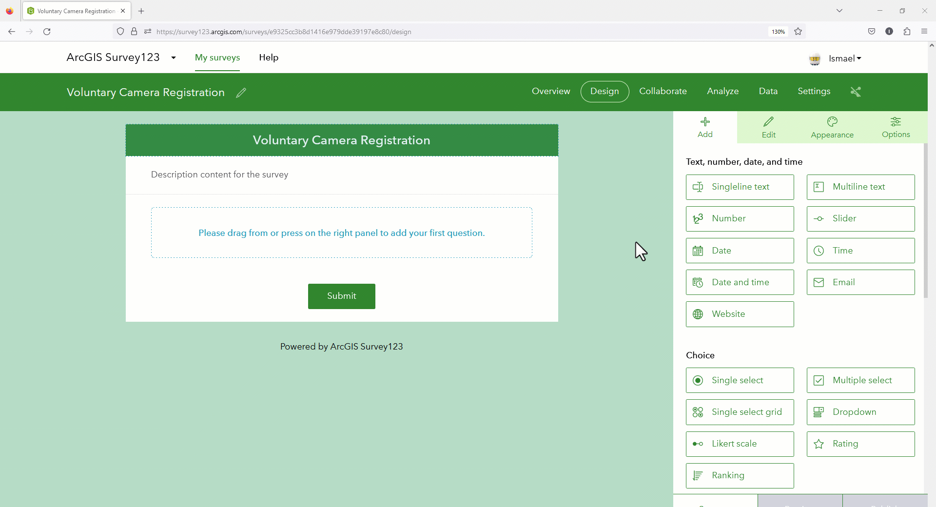 How to create a Voluntary Camera Registration form... - Esri Community
