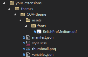 Custom Font not showing in font list (custom theme... - Esri Community