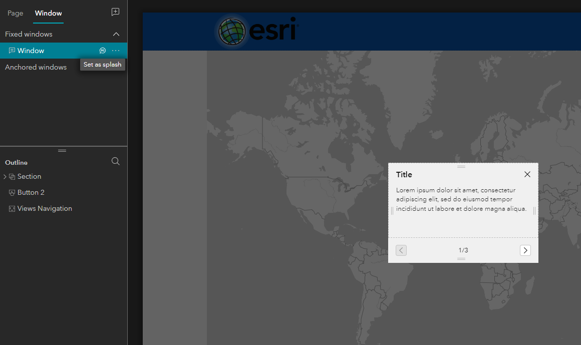Solved: Splash Widget using Steps Window - Esri Community Solved: Splash Widget using Steps Window - Esri Community