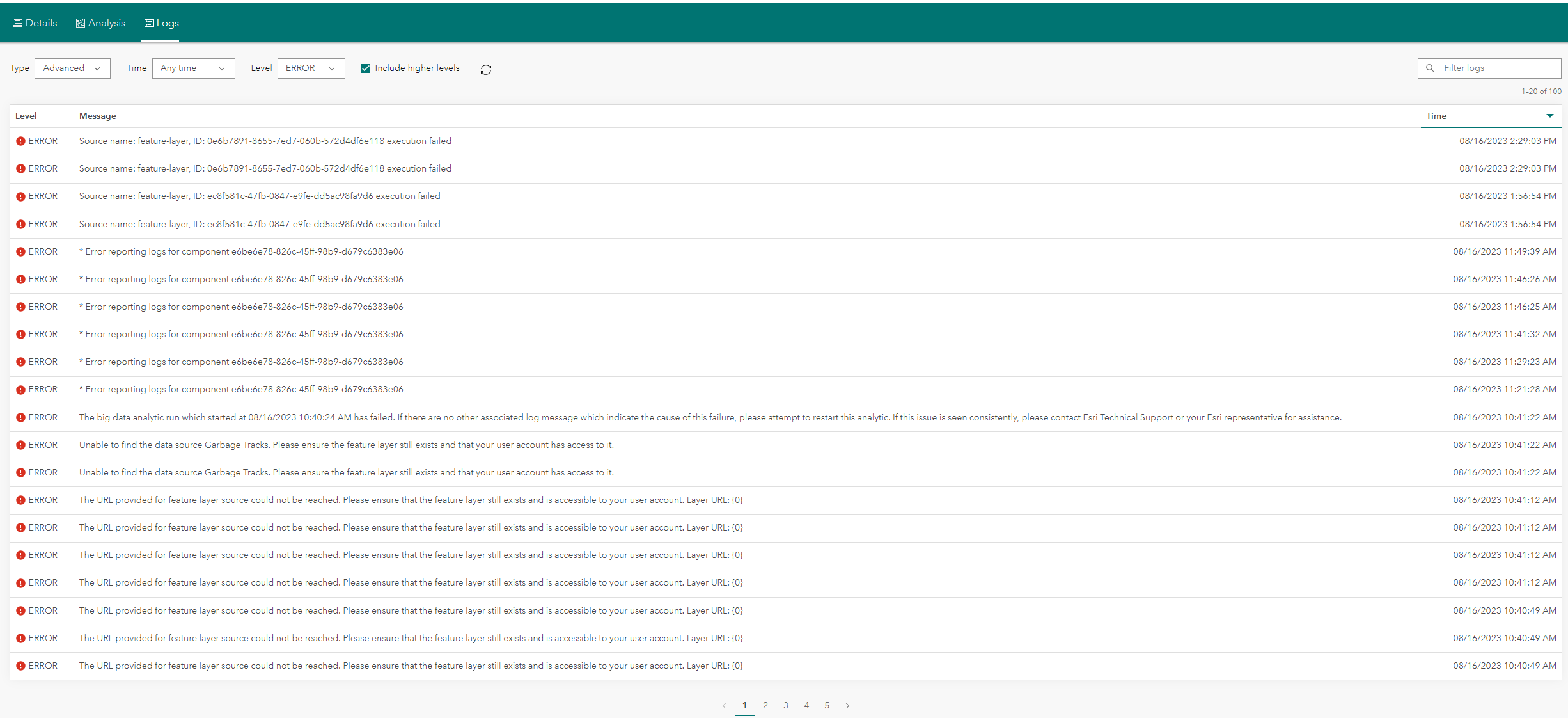 Errors in Velocity workflow: Feed, Realtime Analyt... - Esri Community