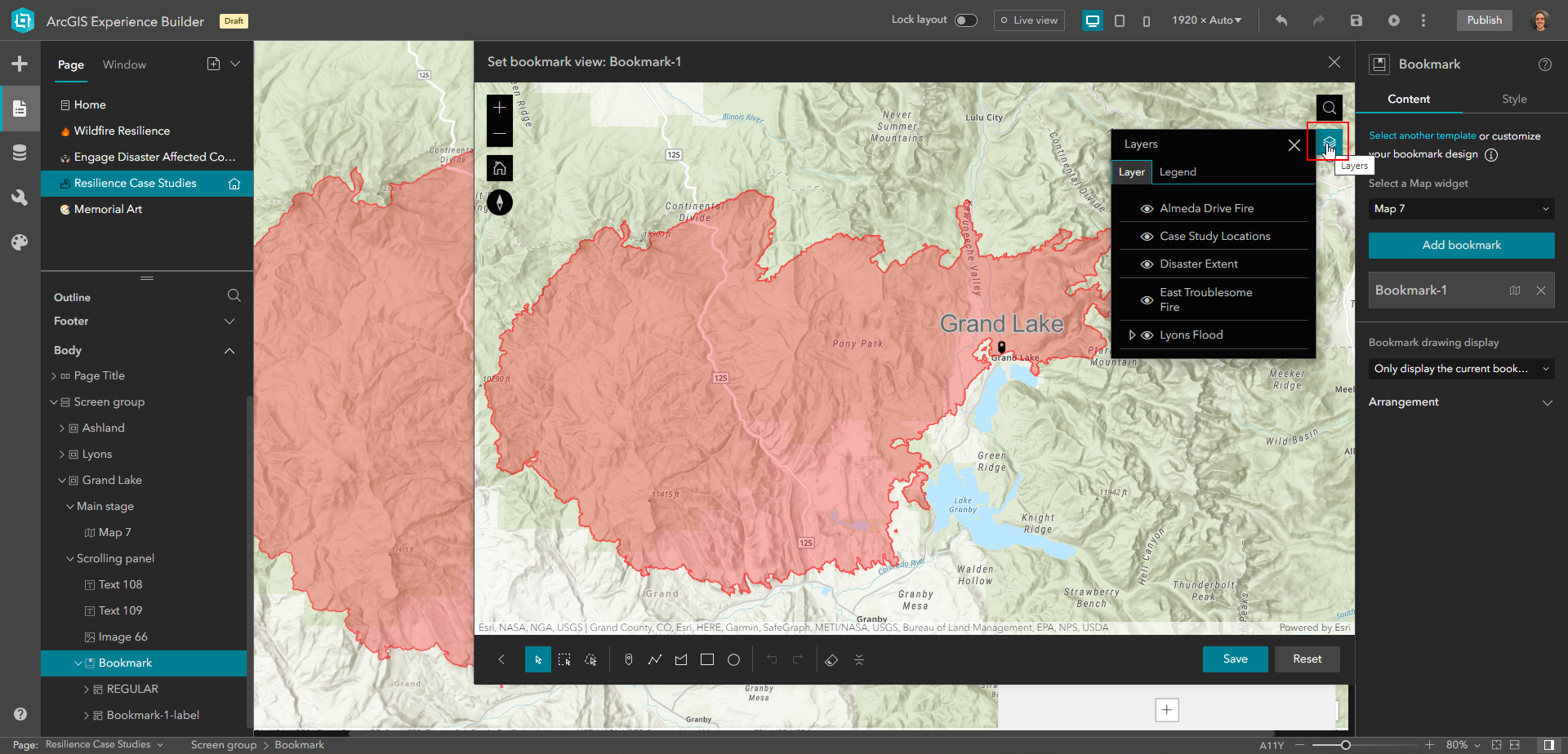 Experience Builder - Bookmark Widget - Esri Community