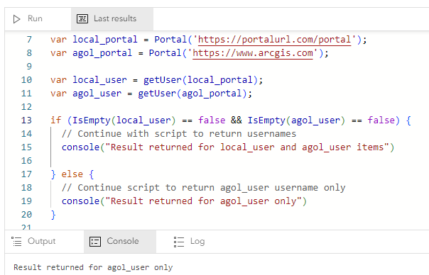 Arcade vs Portal and GetUser - Esri Community