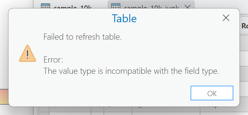 Solved: JOINing tables with incompatible column types shou... - Esri Community