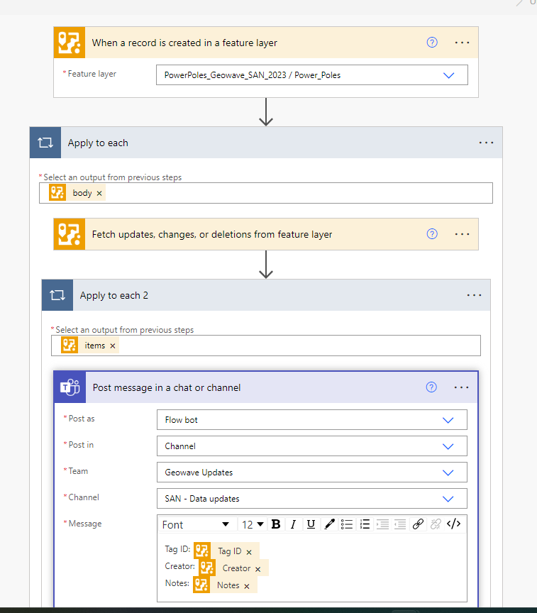 Power automate fetch updates is not creating a val... - Page 2 - Esri ...