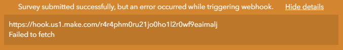 Webhook Error? - Esri Community
