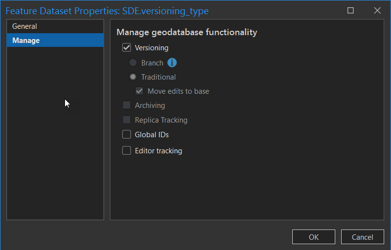 Feature Dataset Properties — Indicate traditional ... - Esri Community