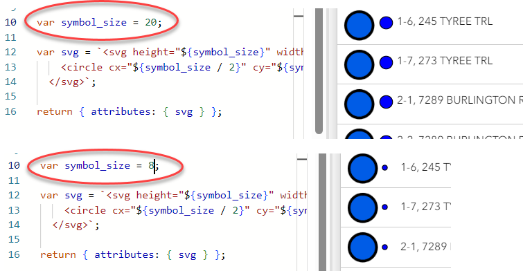 Solved: Dashboard List - Changing the size of the icon - Esri Community