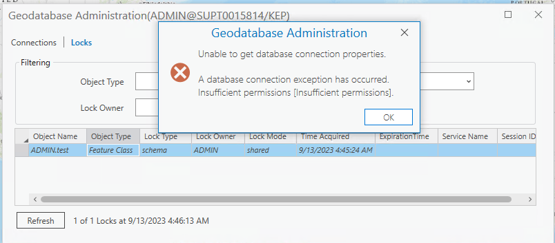 Solved: Manage geodatabase locks…but not as the SDE geodat... - Esri Community