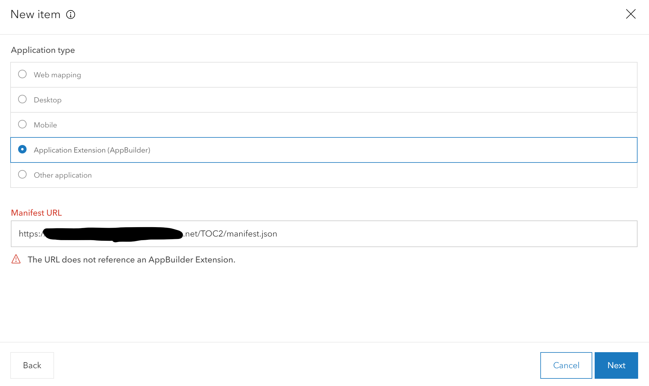 When registering a custom widget, "The URL does no... - Esri Community