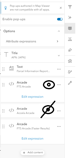 Be able to toggle Visible/ Not Visible for Pop-up ... - Esri Community