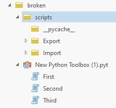 Can tools from imported scripts in a Python Toolbo... - Esri Community