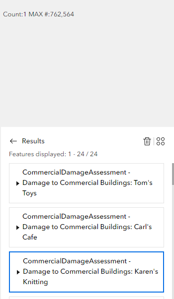 Query result actions (Statistics) in Experience bu... - Esri Community