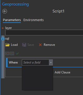 Access the "SQL Expression" parameters and add cus... - Esri Community
