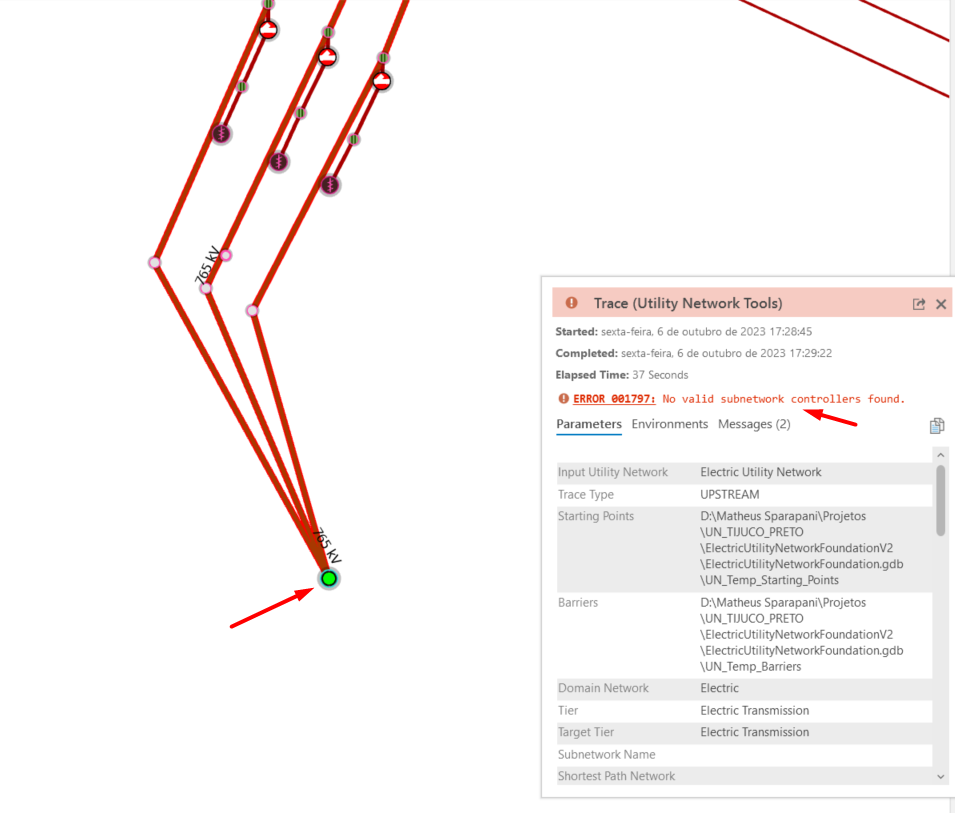 Trace Error (No Valid Subnetwork controllers found... - Esri Community
