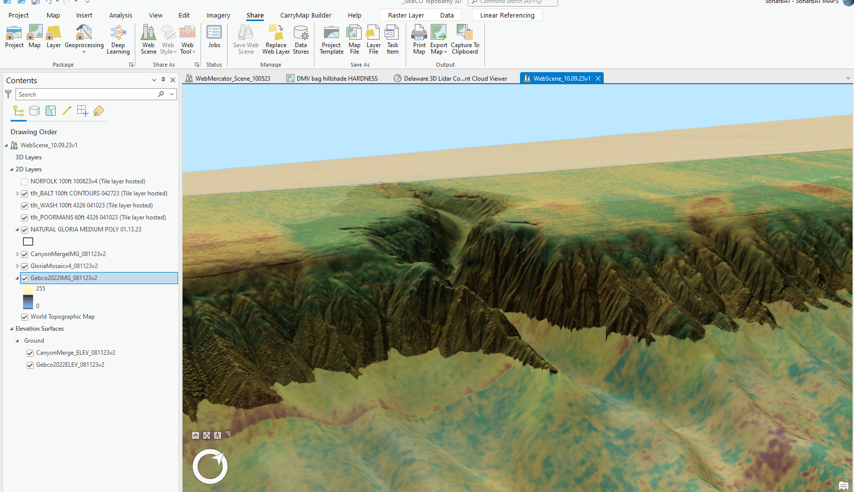Elevation layers display with 3D attributes in Arc... - Esri Community