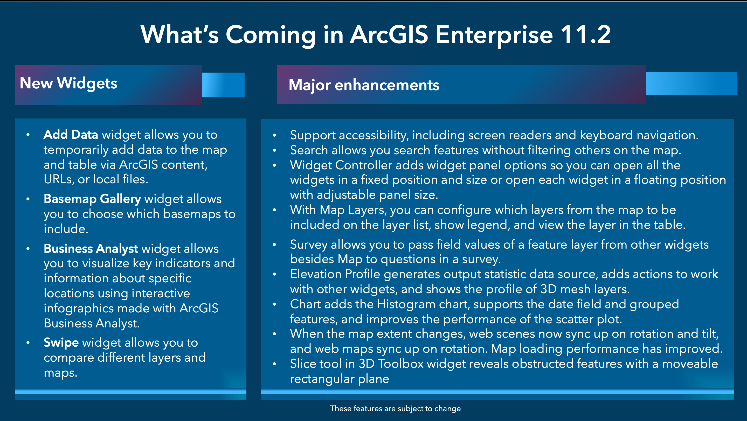 What's coming in Experience Builder in ArcGIS Enterprise 11.2