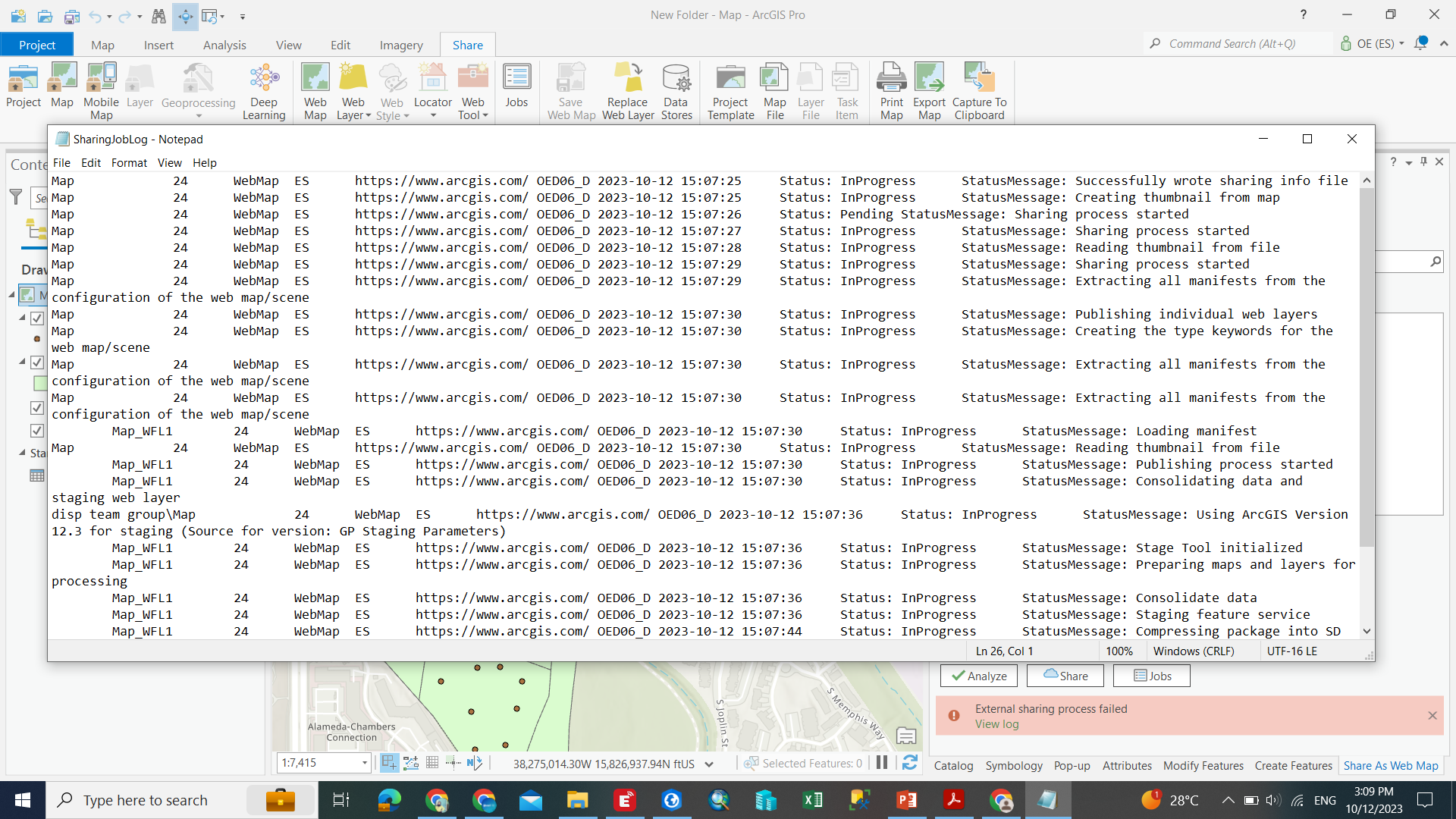 Not able to share Weblayer / OR create a new layer... - Esri Community