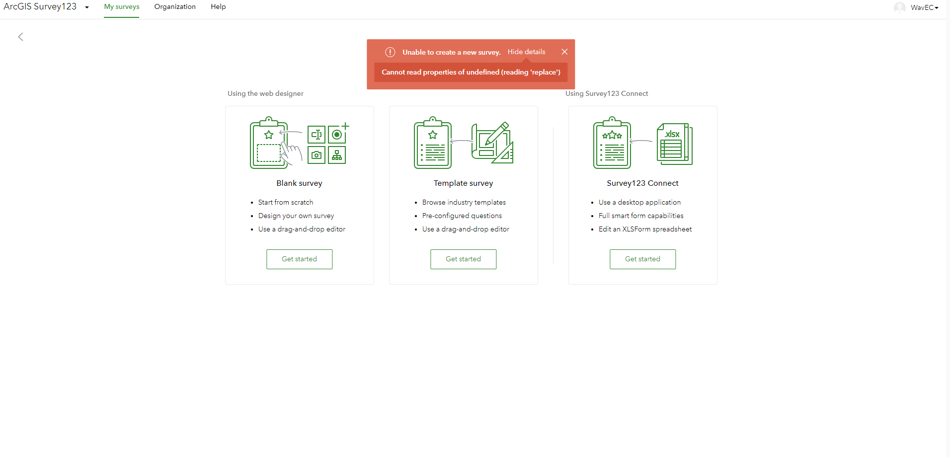 Unable To Use Arcgis Survey123 Esri Community