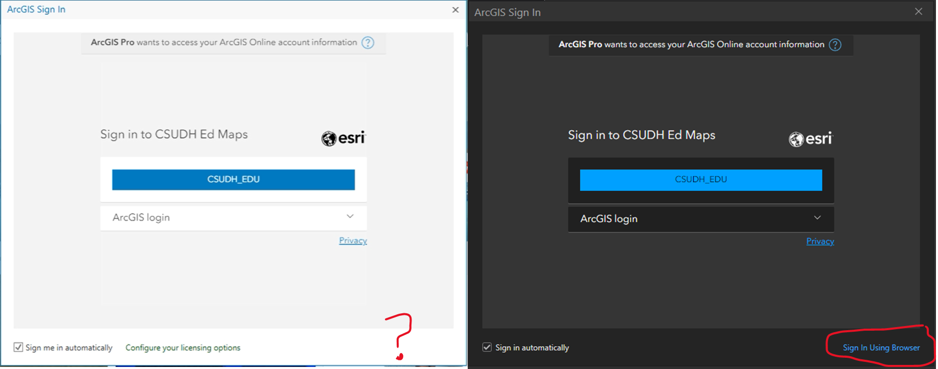 "Sign In Using Browser" not available - Esri Community