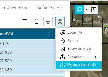Table widget: only export fields shown in the tabl... - Esri Community