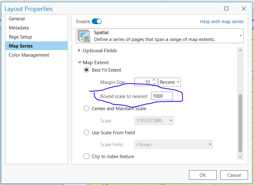 Minimum scale in Map Series - Esri Community