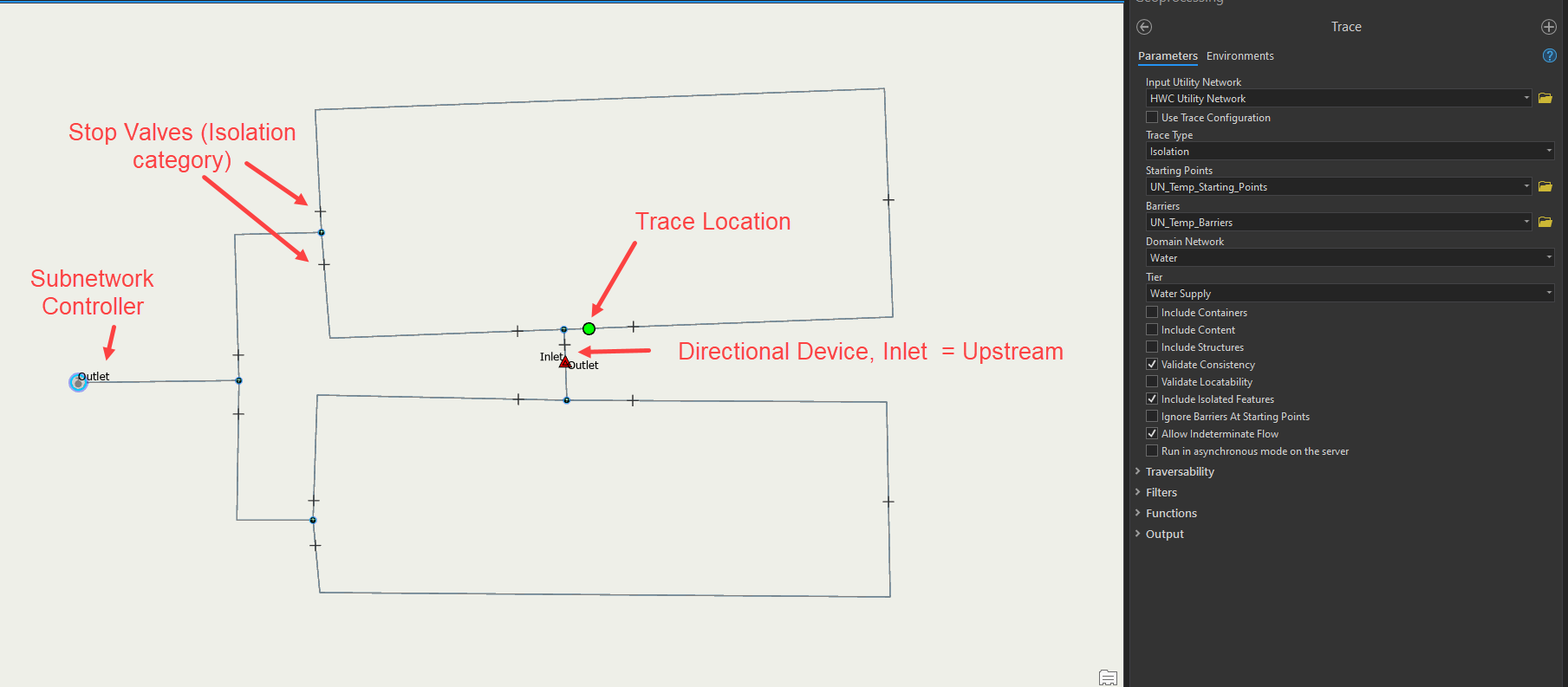 Solved: Isolation trace taking out entire subnetwork - Esri Community