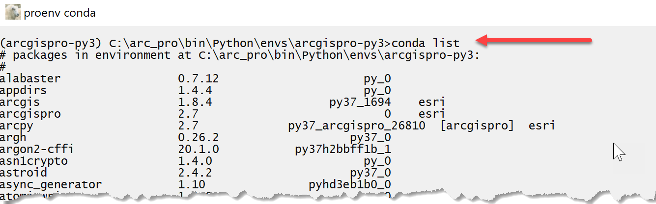 Solved: List of libraries included with ArcGIS Pro Conda i... - Esri ...