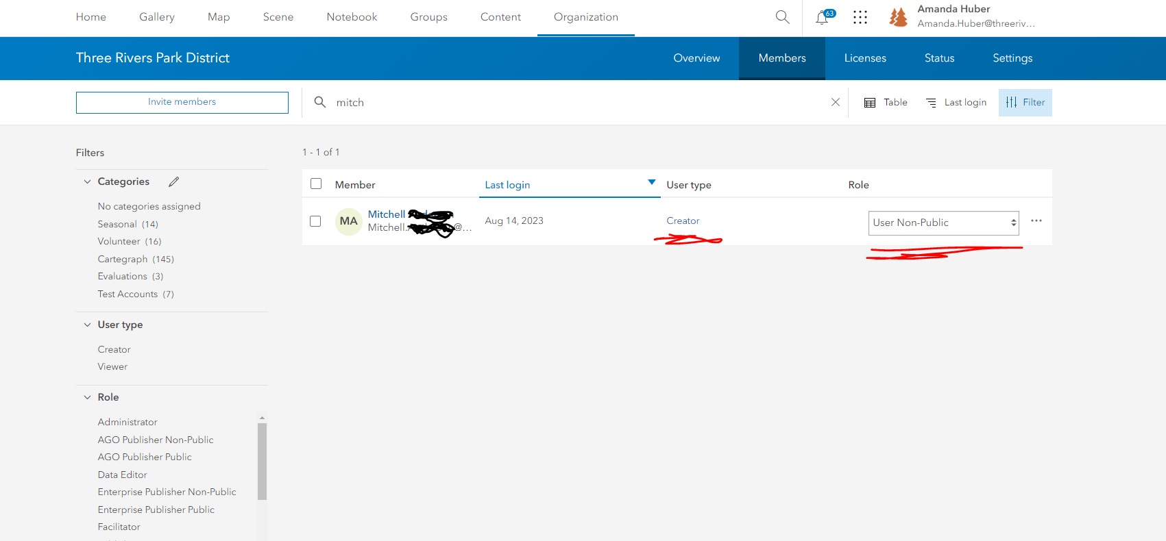 ArcGIS Online Groups- Member Management- Show User... - Esri Community