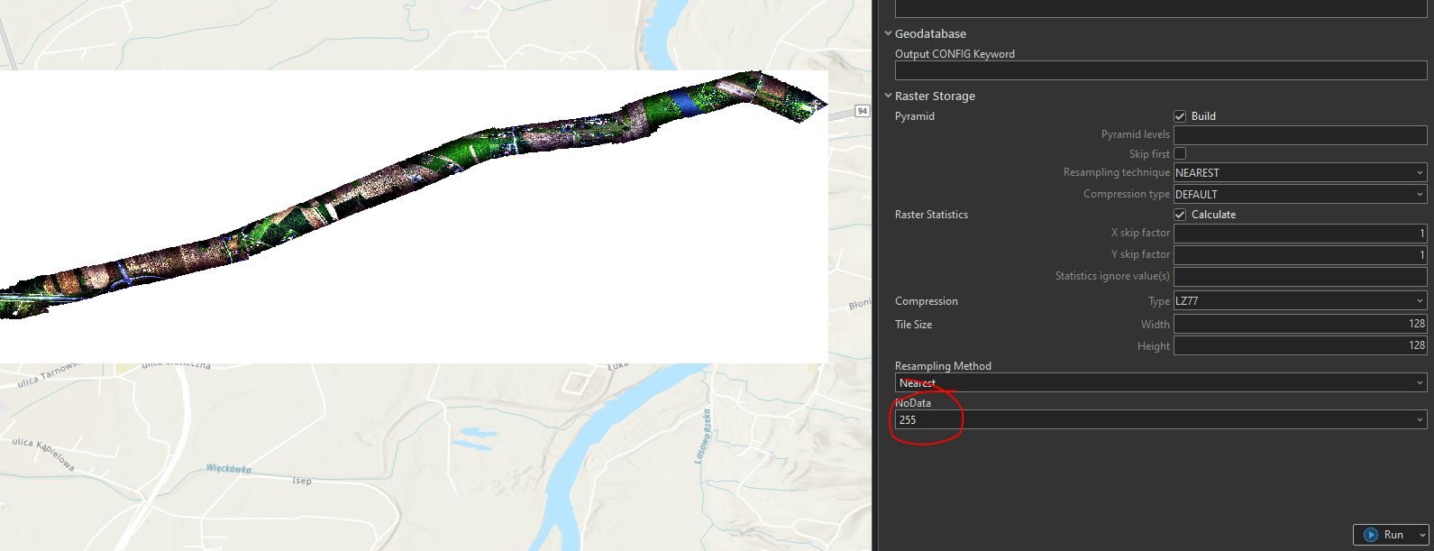 Mosaic to New Raster adds white background - Esri Community