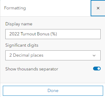 Allow formatting AGOL legends with percent % - Esri Community