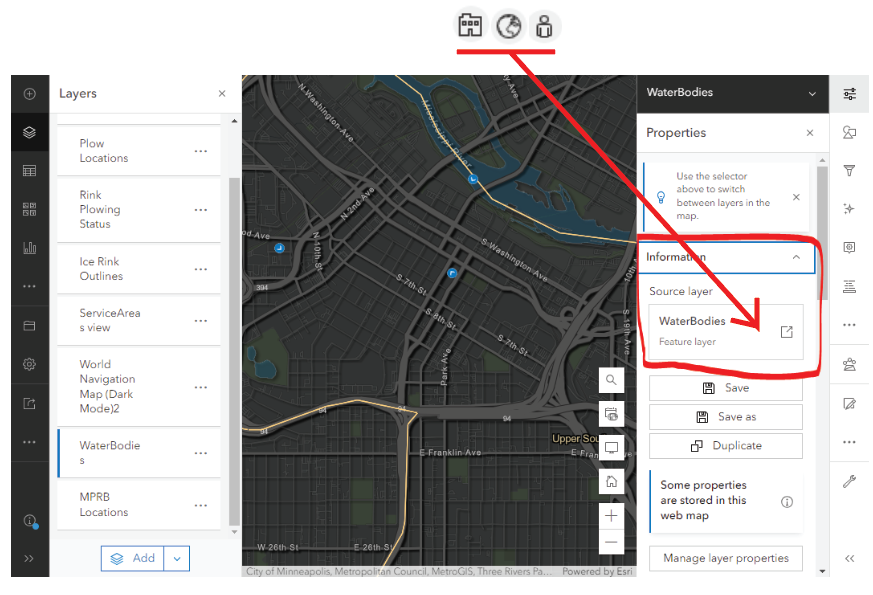 Show layer's sharing level icon in layer propertie... - Esri Community